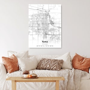 Yuma City Map Print, Yuma Arizona Map Poster, USA City Street Map, Map ...