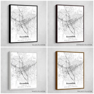 Escondido City Map Print, Escondido California Map Poster, USA City ...