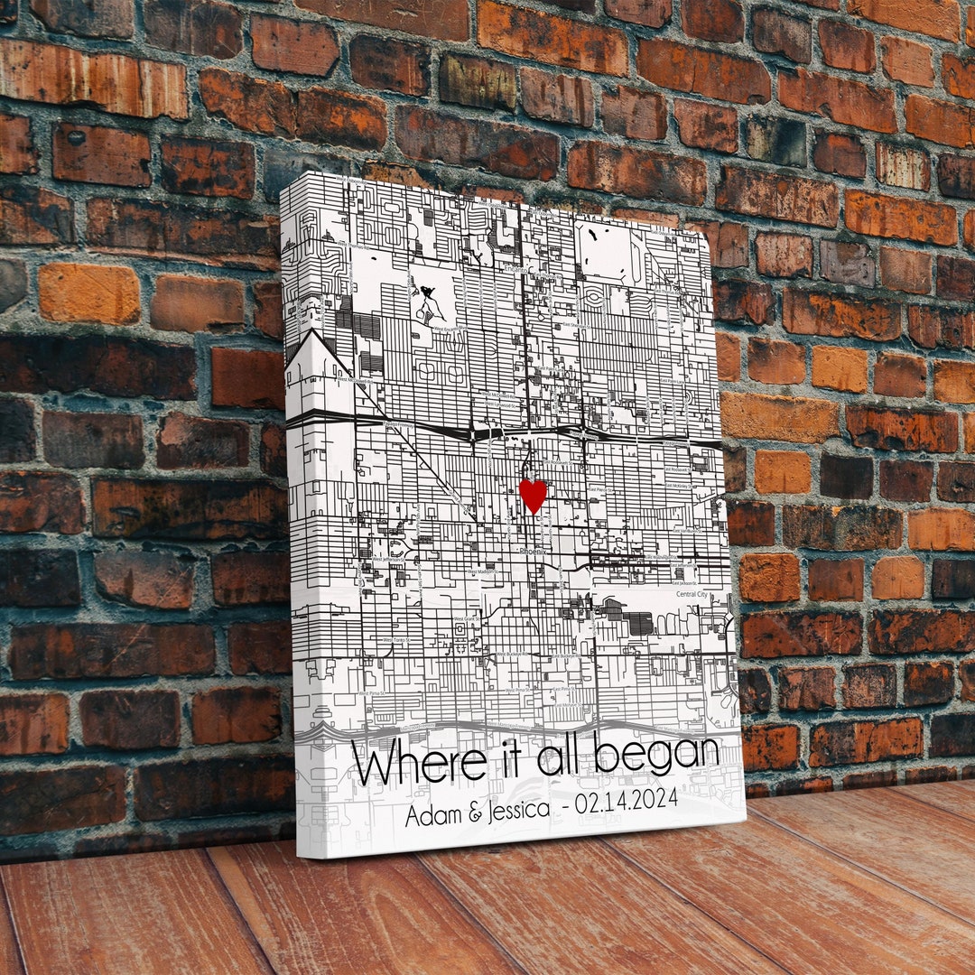 Custom Map Print, Custom City Map, Your Address and Location Map Print ...
