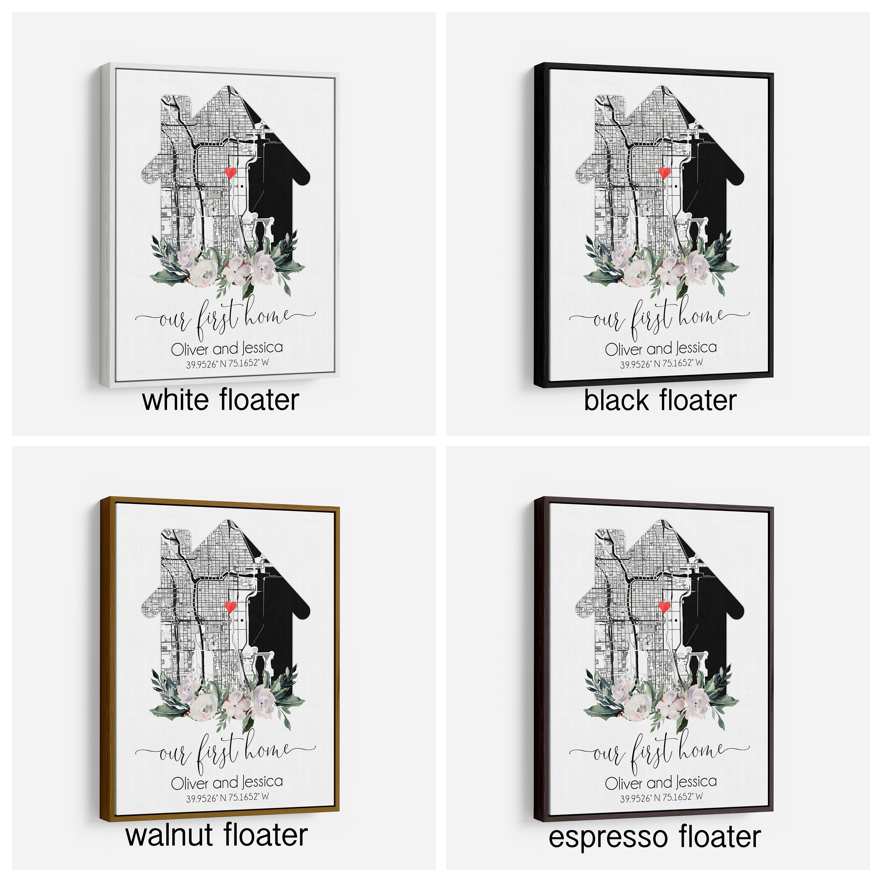 Custom Home Map Print, Personalized Housewarming Gift Wall Decor - Etsy