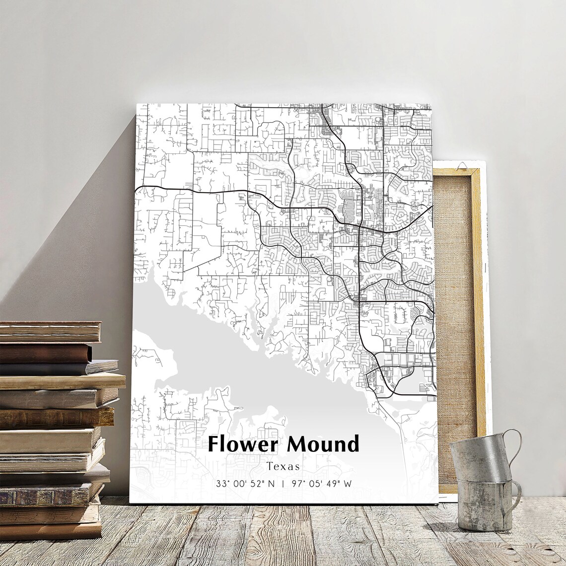 Flower Mound City Map Print, Flower Mound Texas Map Poster, USA City ...