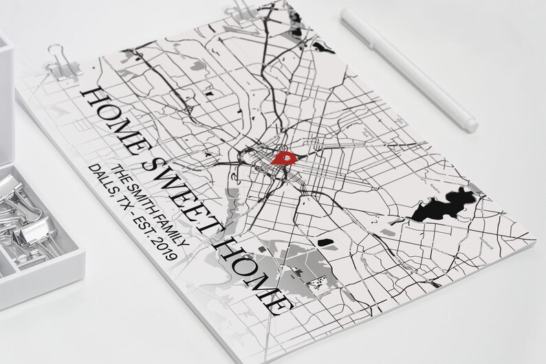 Home Sweet Home Home Address Map New Home Location Map New | Etsy