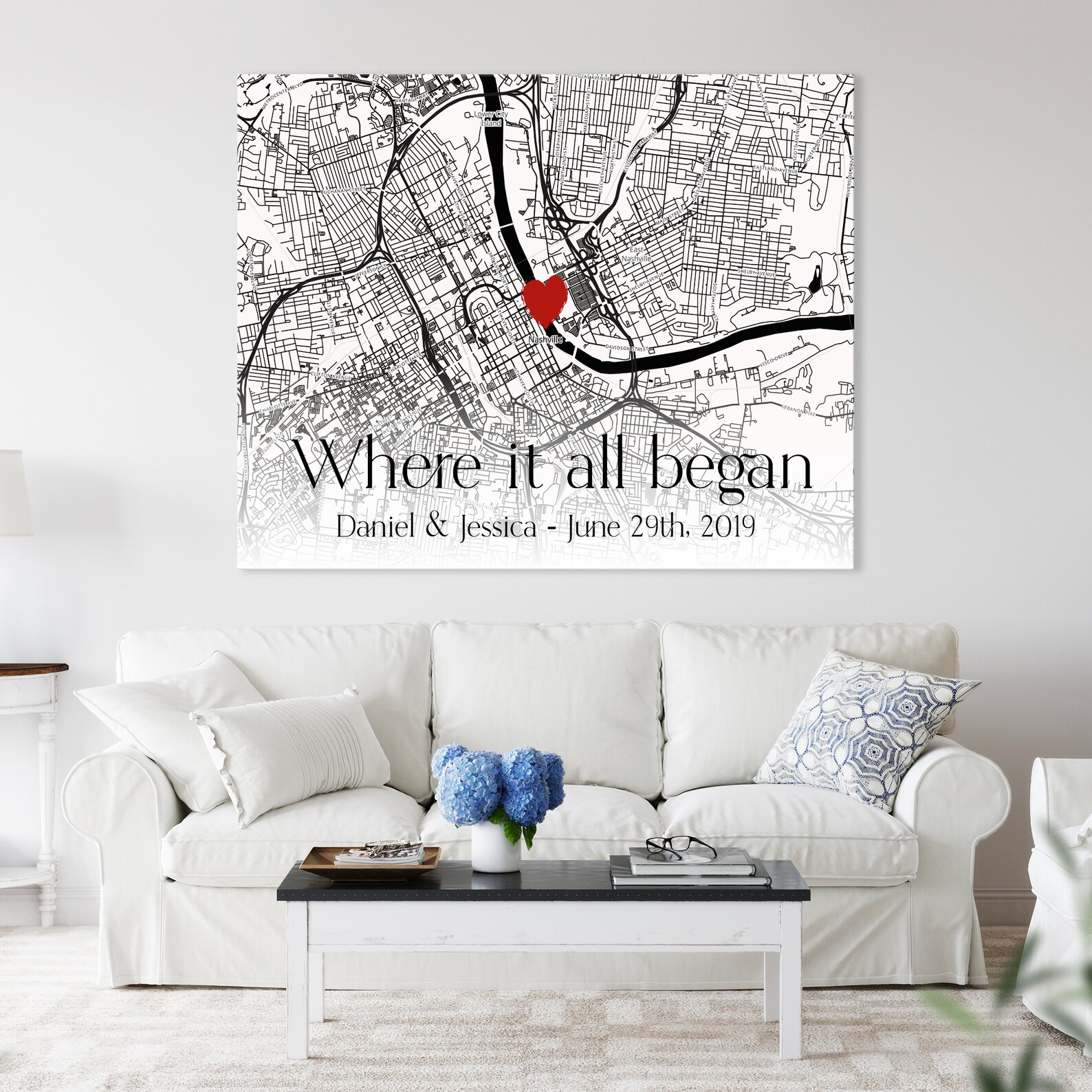 Custom Map Print Map Canvas Print Any Location Map Print - Etsy