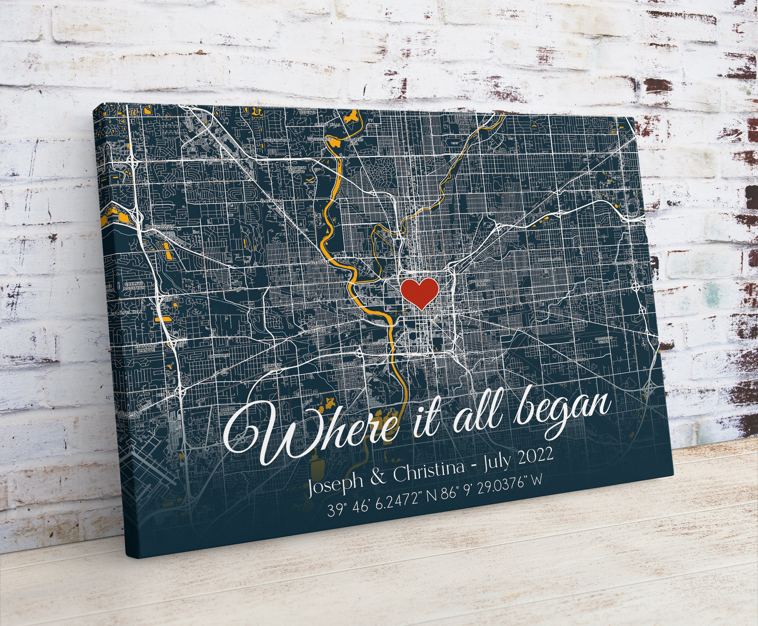 Custom Street Map, Coordinates Map, Personalized Map, Where It All ...