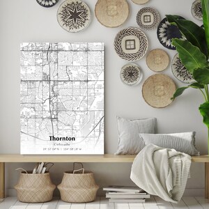 Thornton City Map Print, Thornton Colorado Map Poster, USA City Street ...