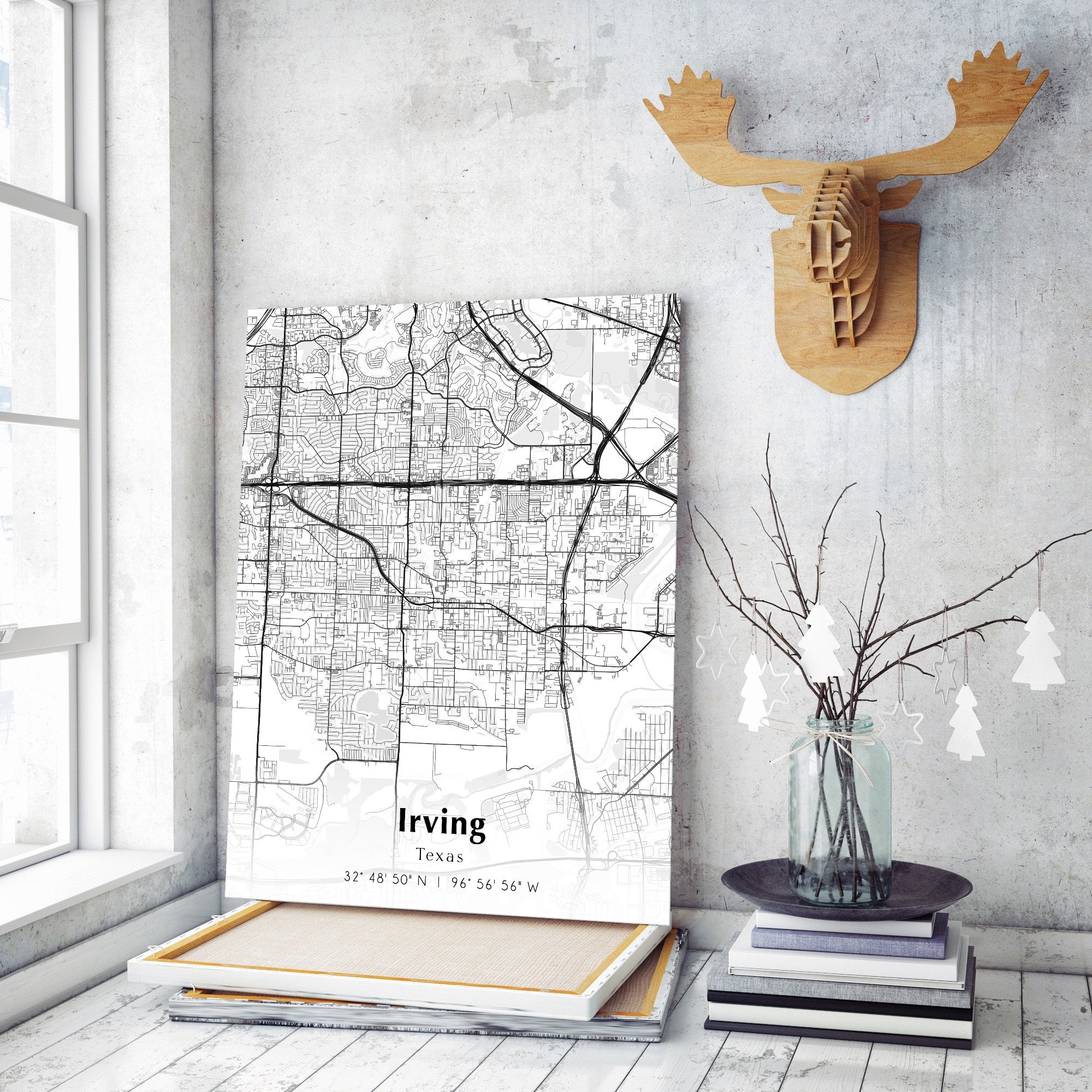 Map of Irving Digital File Modern City Map Irving Printable | Etsy