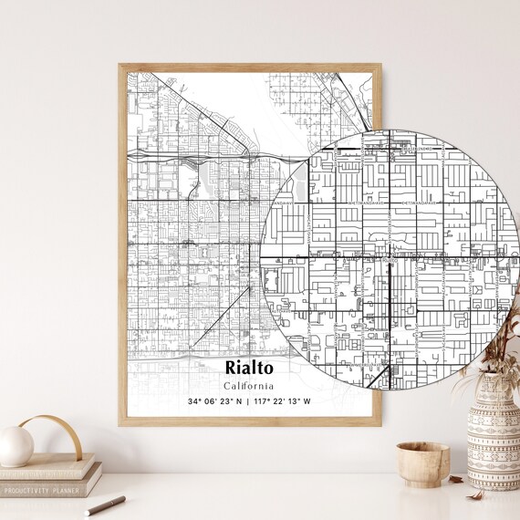 Rialto California Map