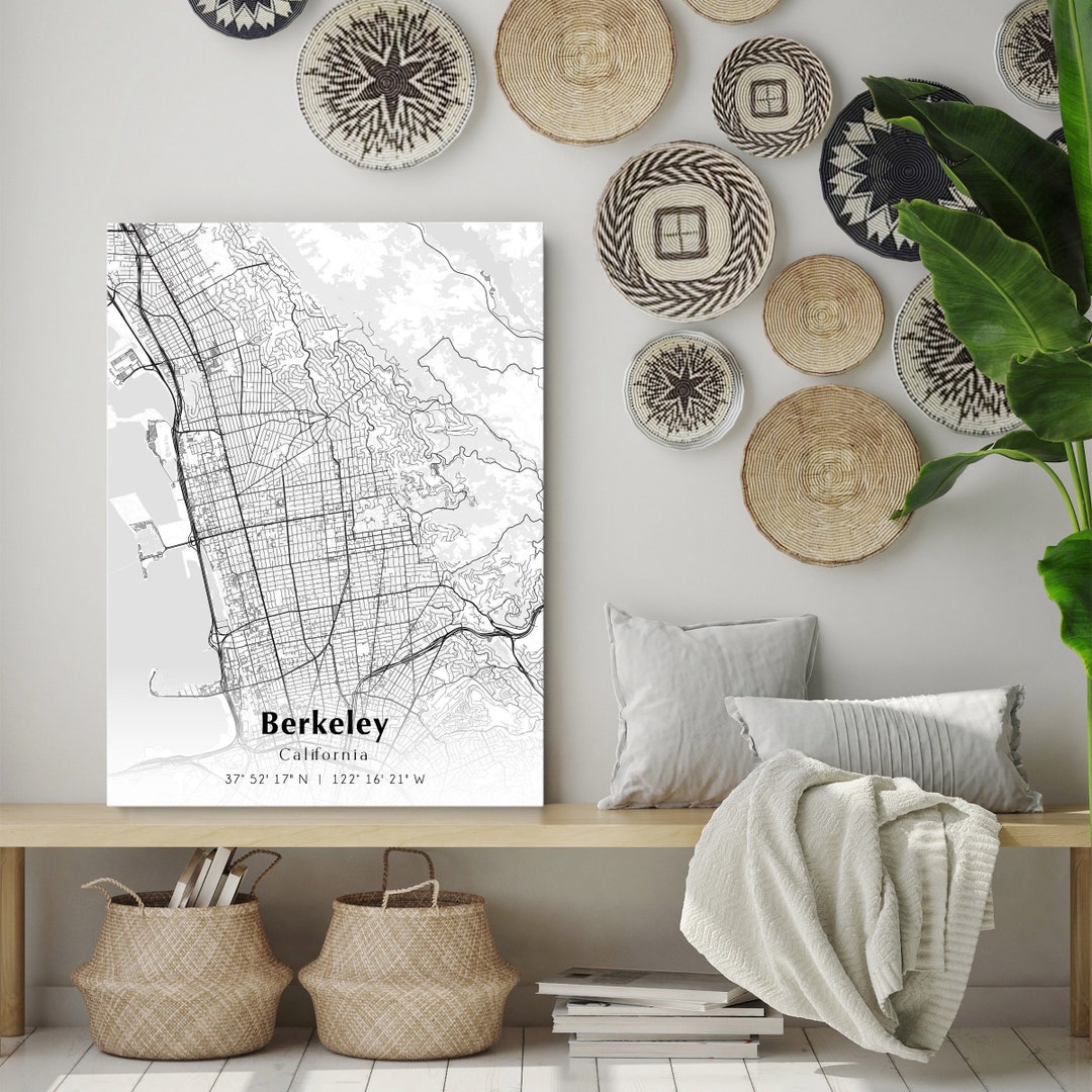Berkeley City Map Print, Berkeley California Map Poster, USA City ...