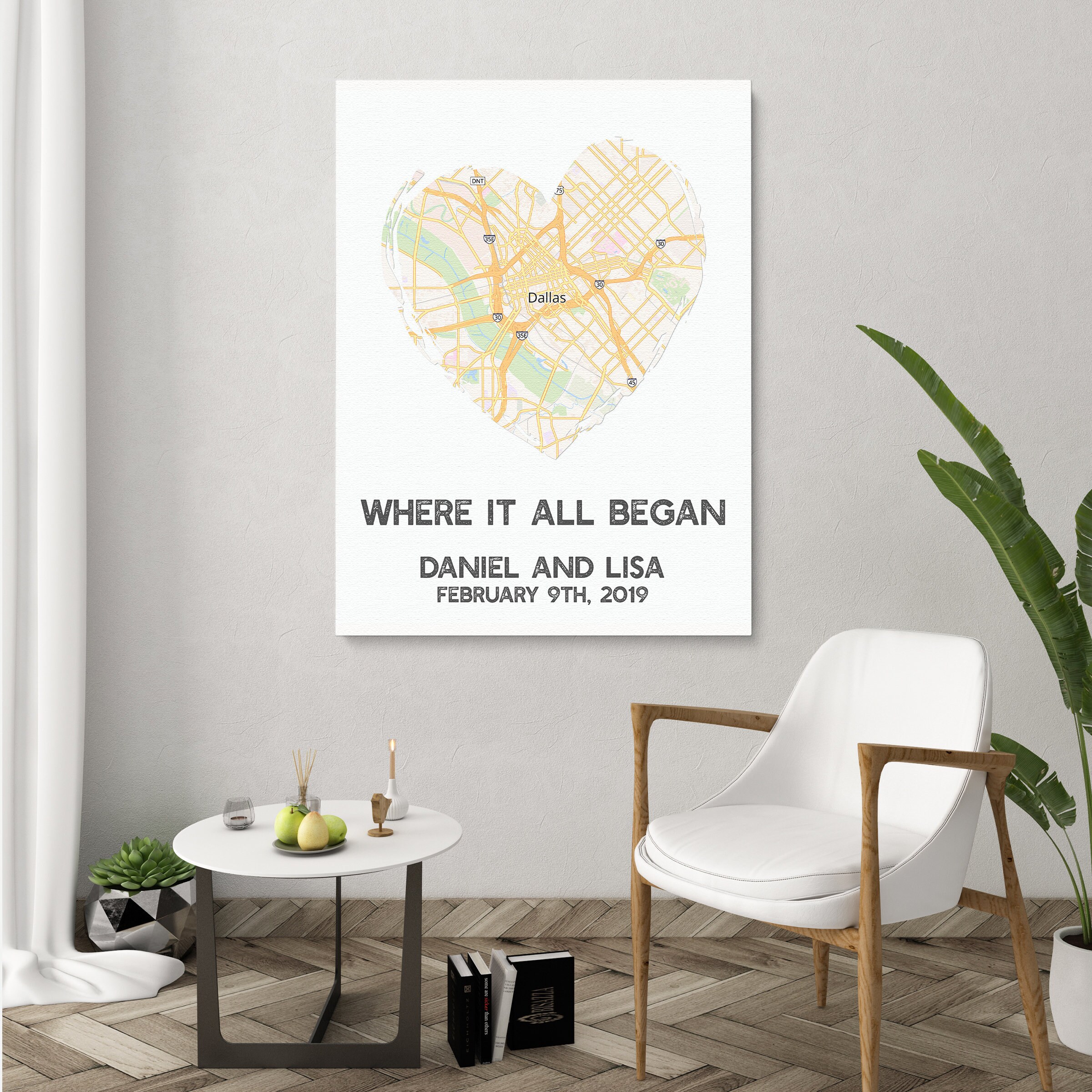 Wood framed map Framed personalized map Custom design map | Etsy