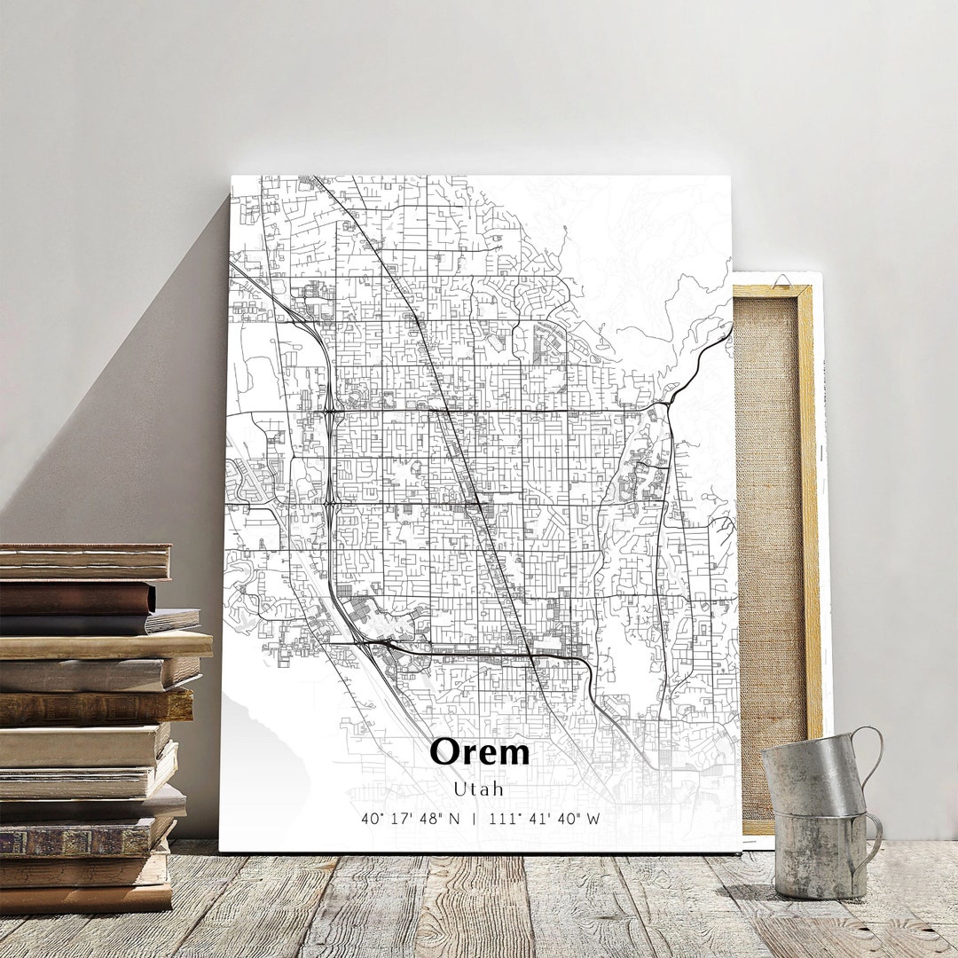 Orem City Map Print, Orem Utah Map Poster, USA City Street Map, Map of ...