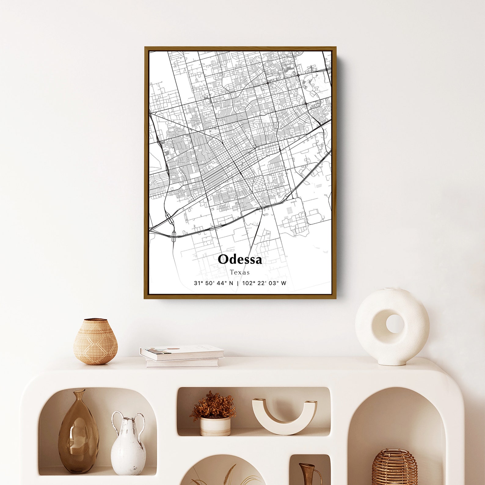 Odessa City Map Print Odessa Texas Map Poster USA City - Etsy