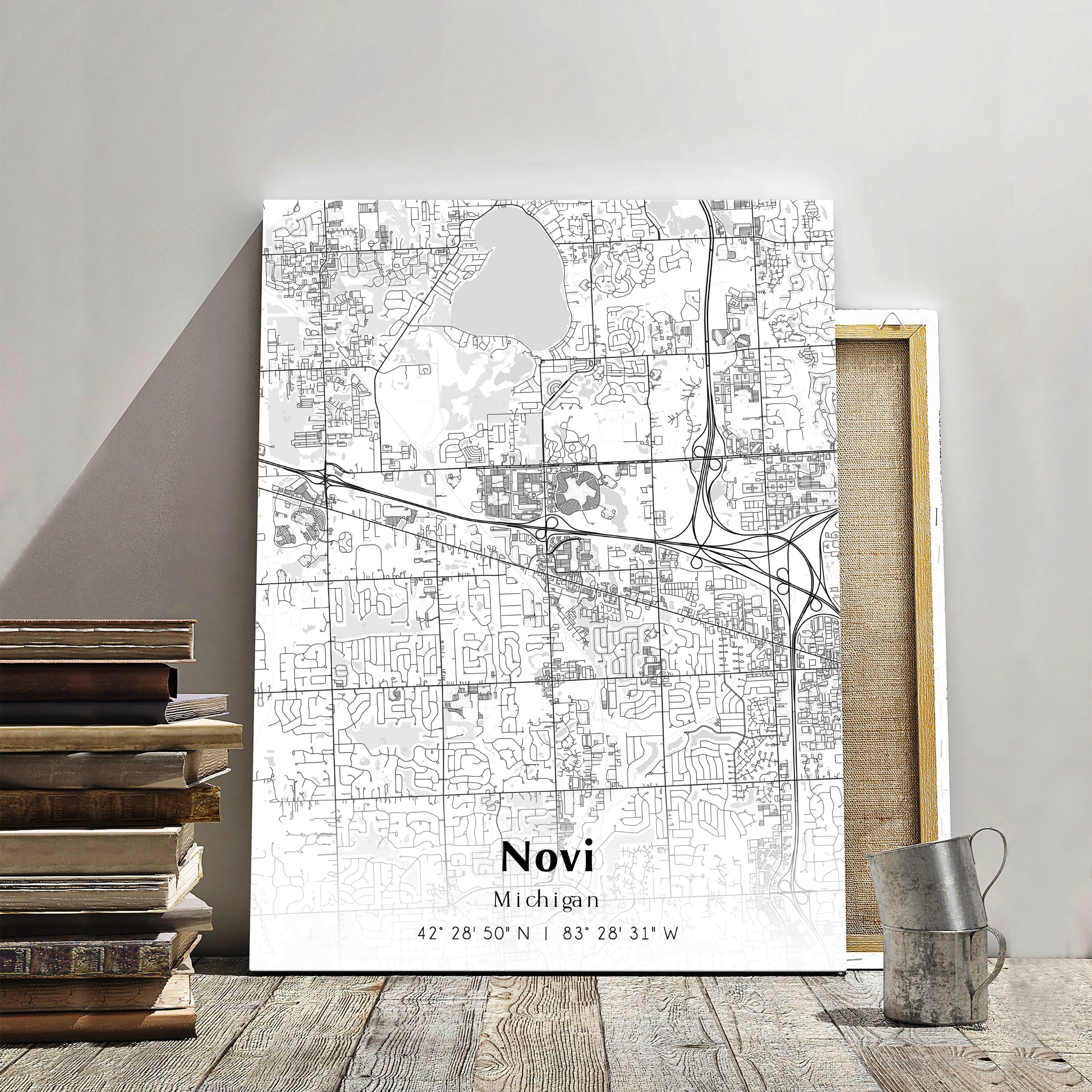 Map of Novi Digital File Modern City Map Novi Printable Map - Etsy Canada