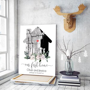 Custom Home Map, Our First Home, First Time Home Buyer, Personalized ...