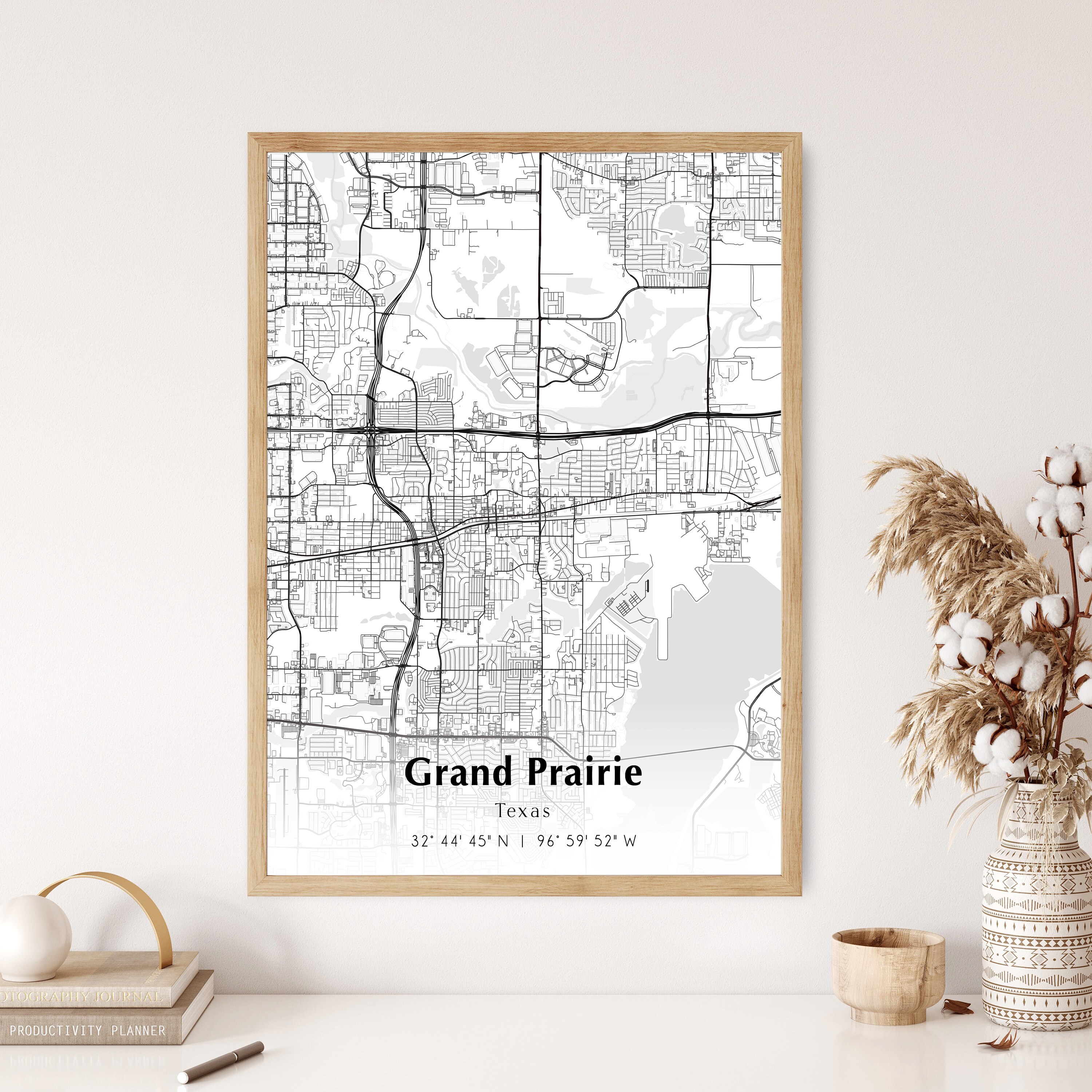 Map of Grand Prairie Digital File Modern City Map Grand - Etsy
