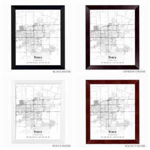 Tracy City Map Print, Tracy California Map Poster, USA City Street Map ...