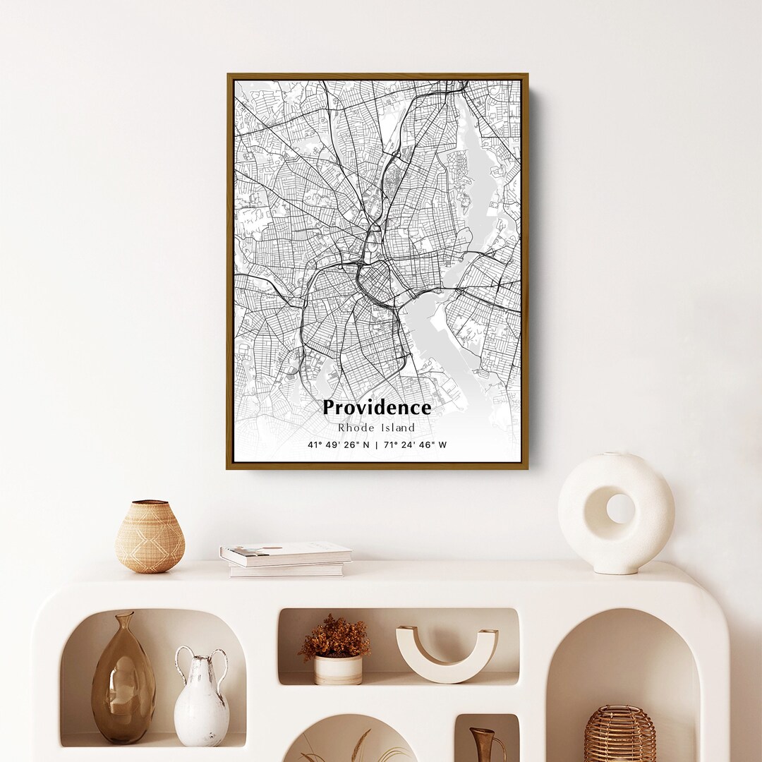 Providence City Map Print, Providence Rhode Island Map Poster, USA City ...