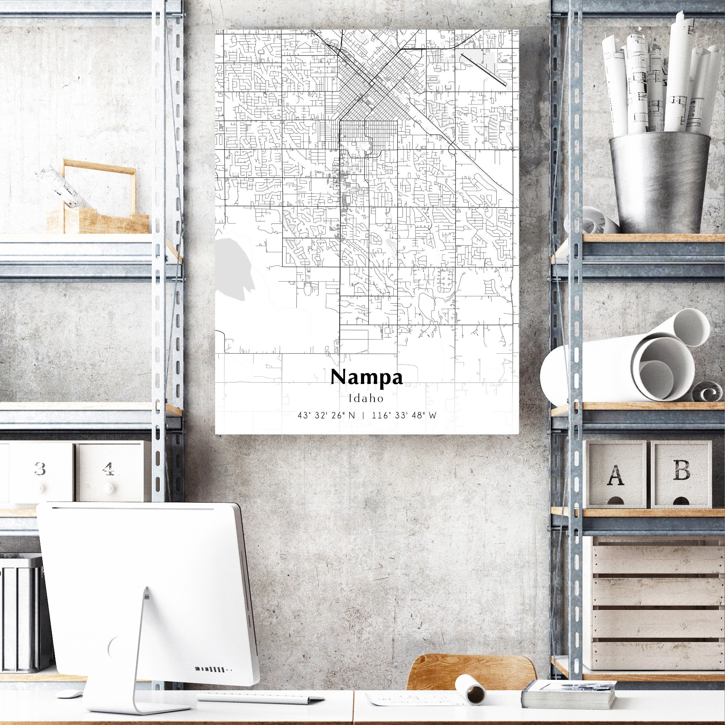 Map of Nampa Idaho Digital File Nampa City Printable Map - Etsy
