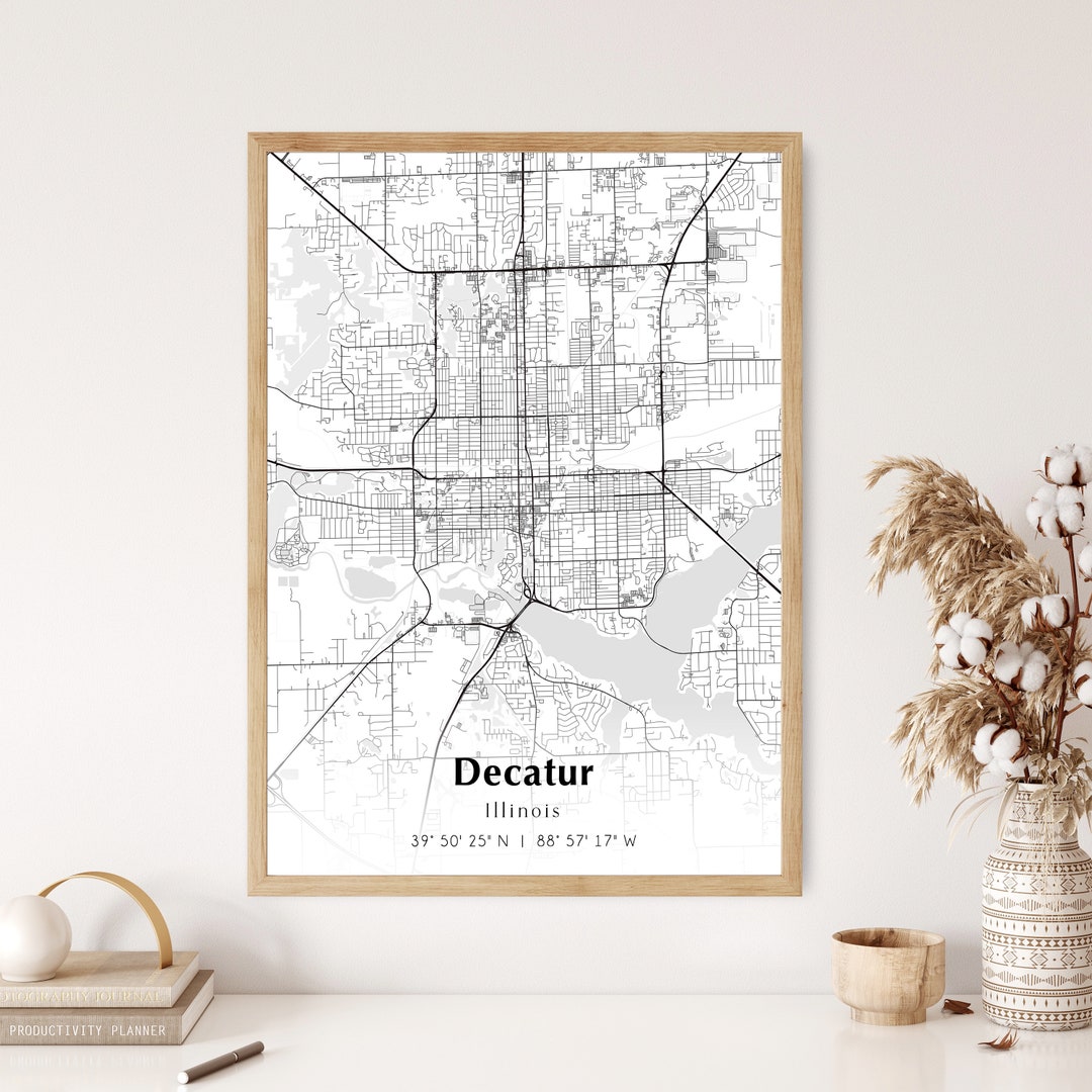 Map of Decatur Digital File Modern City Map Decatur - Etsy