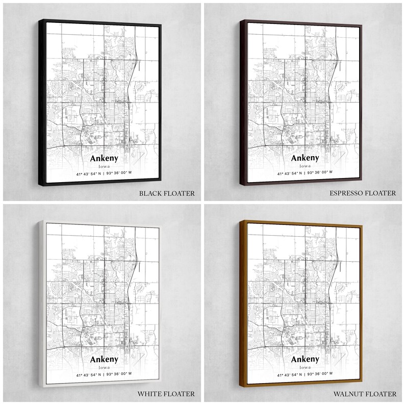 Ankeny City Map Print Ankeny Iowa Map Poster USA City Street - Etsy