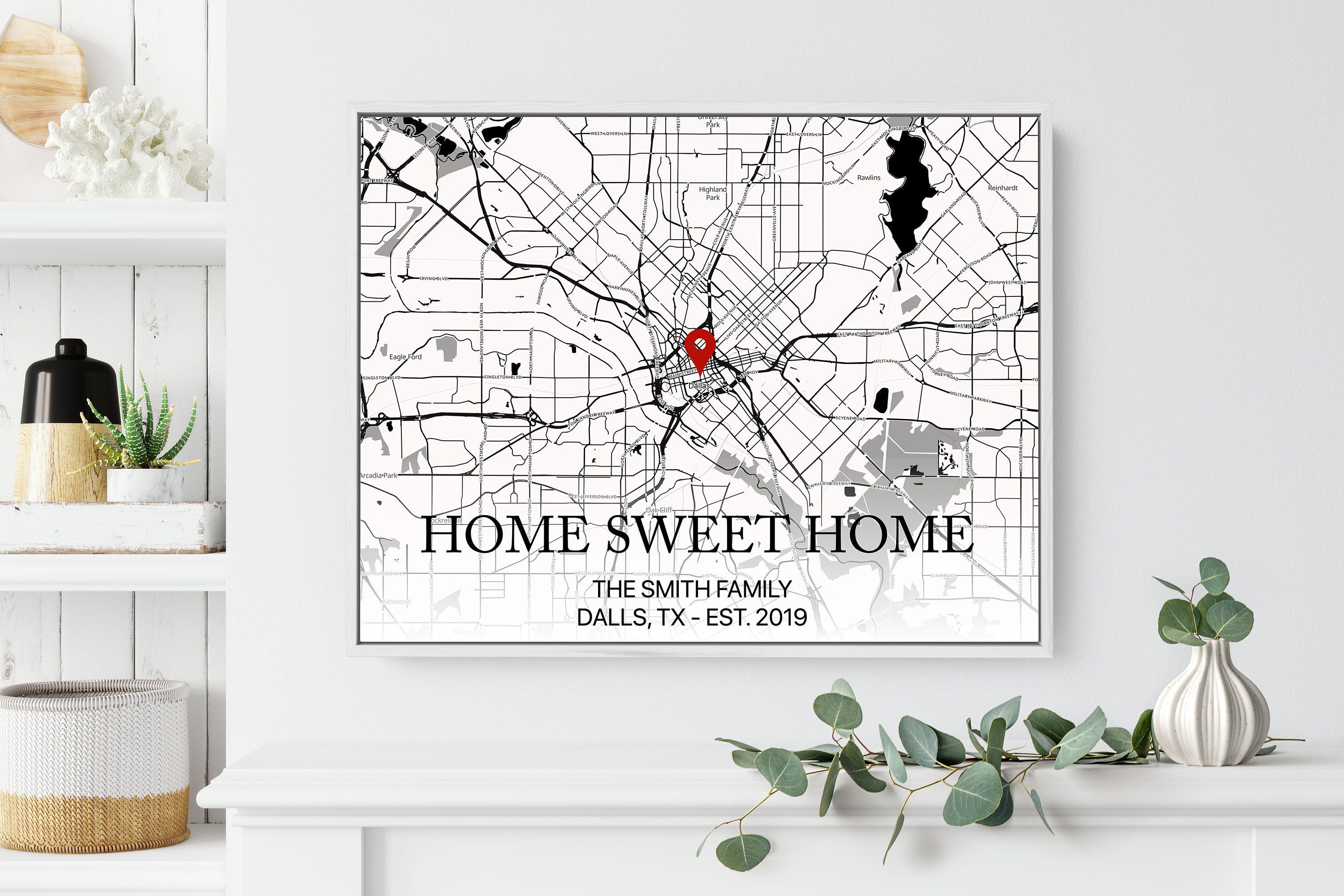 Custom Map Print Map Decor Map Art Gift Custom Map Wall | Etsy