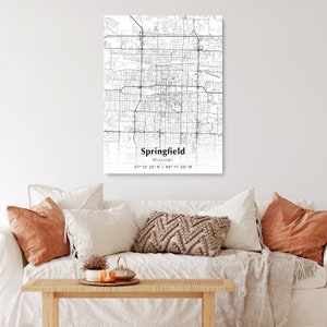 Springfield City Map Print, Springfield Missouri Map Poster, USA City ...