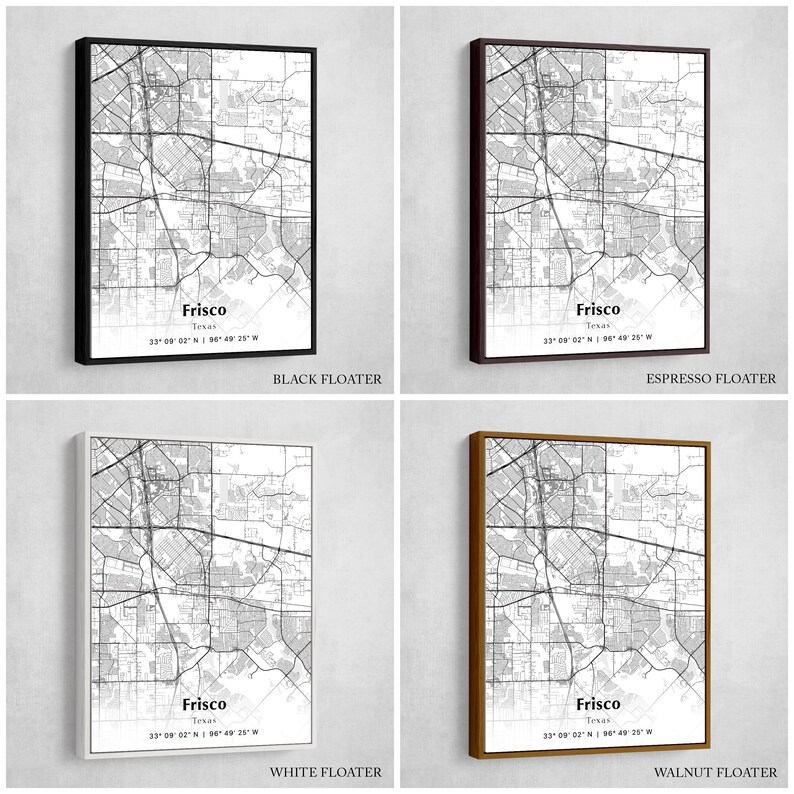 Frisco City Map Print Frisco Texas Map Poster USA City - Etsy