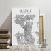 Custom Map Canvas Your City Map Canvas Wall Art Map Print - Etsy