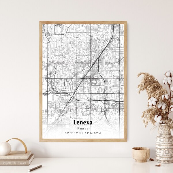 Lenexa Printable Map - Etsy
