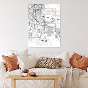 Frisco City Map Print, Frisco Texas Map Poster, USA City Street Map ...