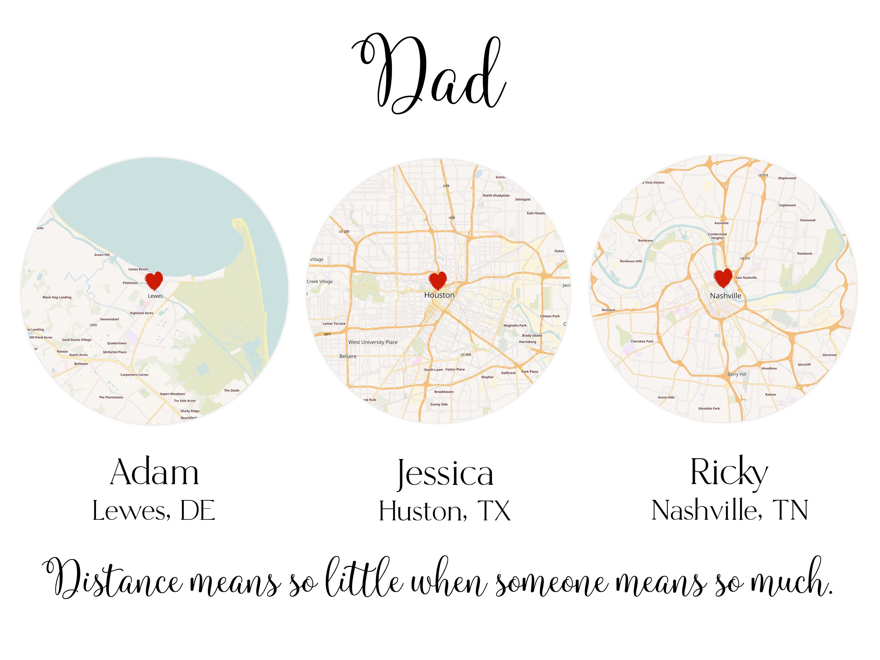 Fathers Day Gift Maps Canvas Dad Gift Kids Living Places - Etsy