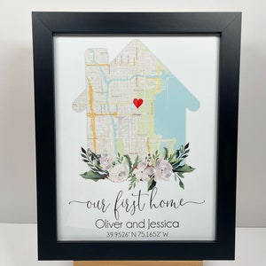 Housewarming Gift, Our First Home, House Map, First Home Gift for ...