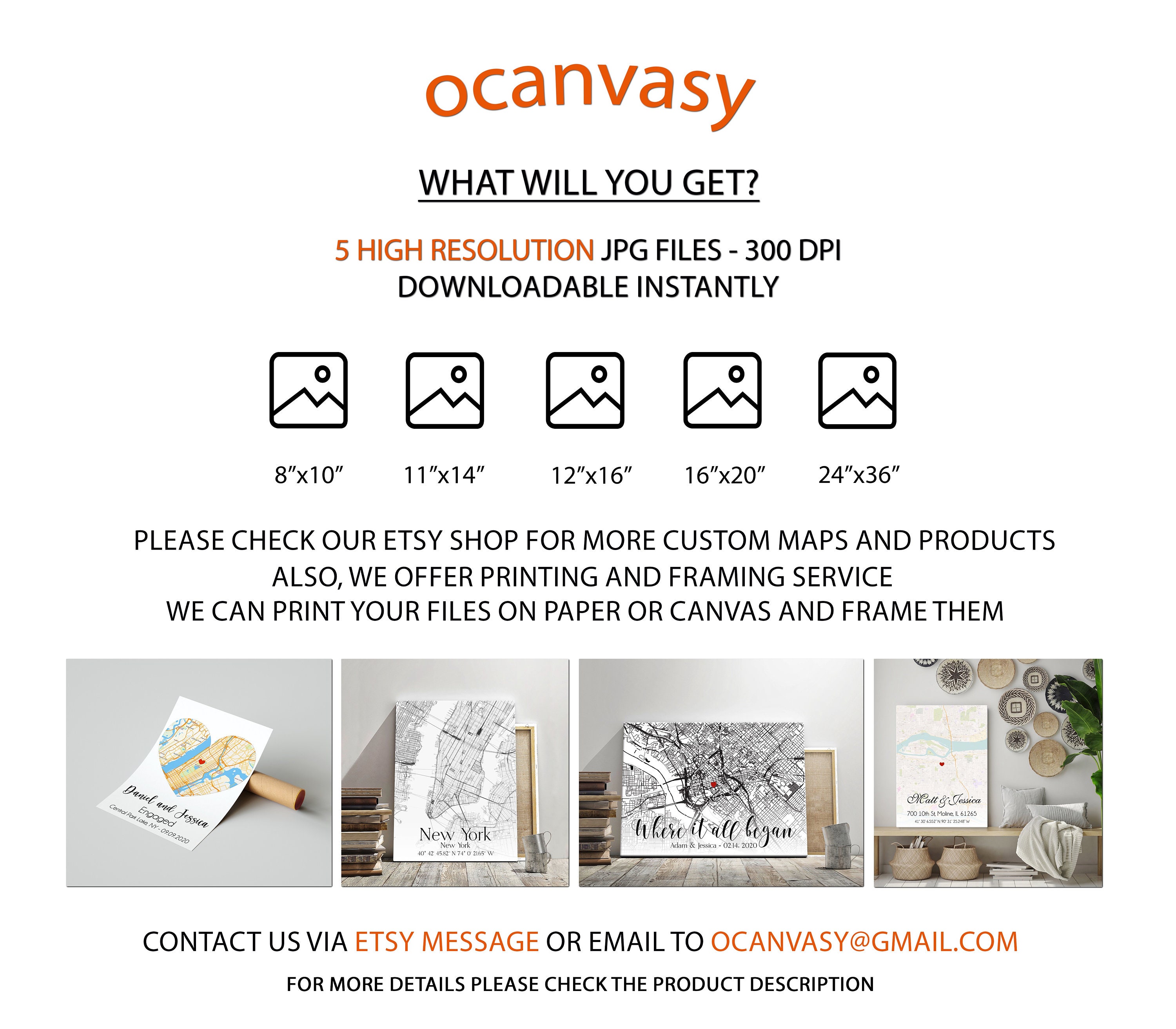 Map of Normal Digital File Modern City Map Normal Printable | Etsy