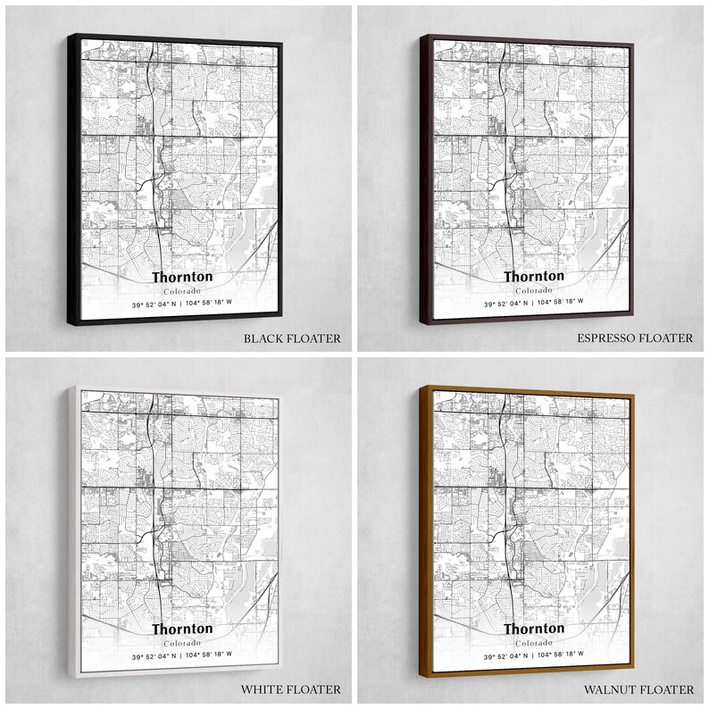 Thornton City Map Print, Thornton Colorado Map Poster, USA City Street ...