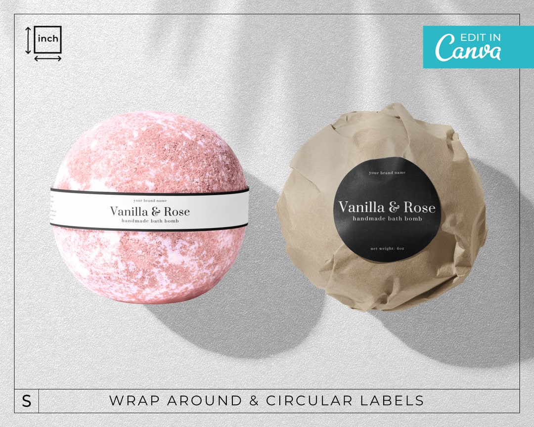 Modern Bath Bomb Label Template / Editable Label Template / Printable ...