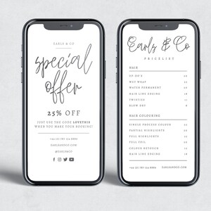 Price List Template for Instagram / Instagram Price List Template for ...
