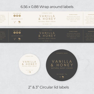 Gold Product Label Template / Editable Wrap Around Label Template ...