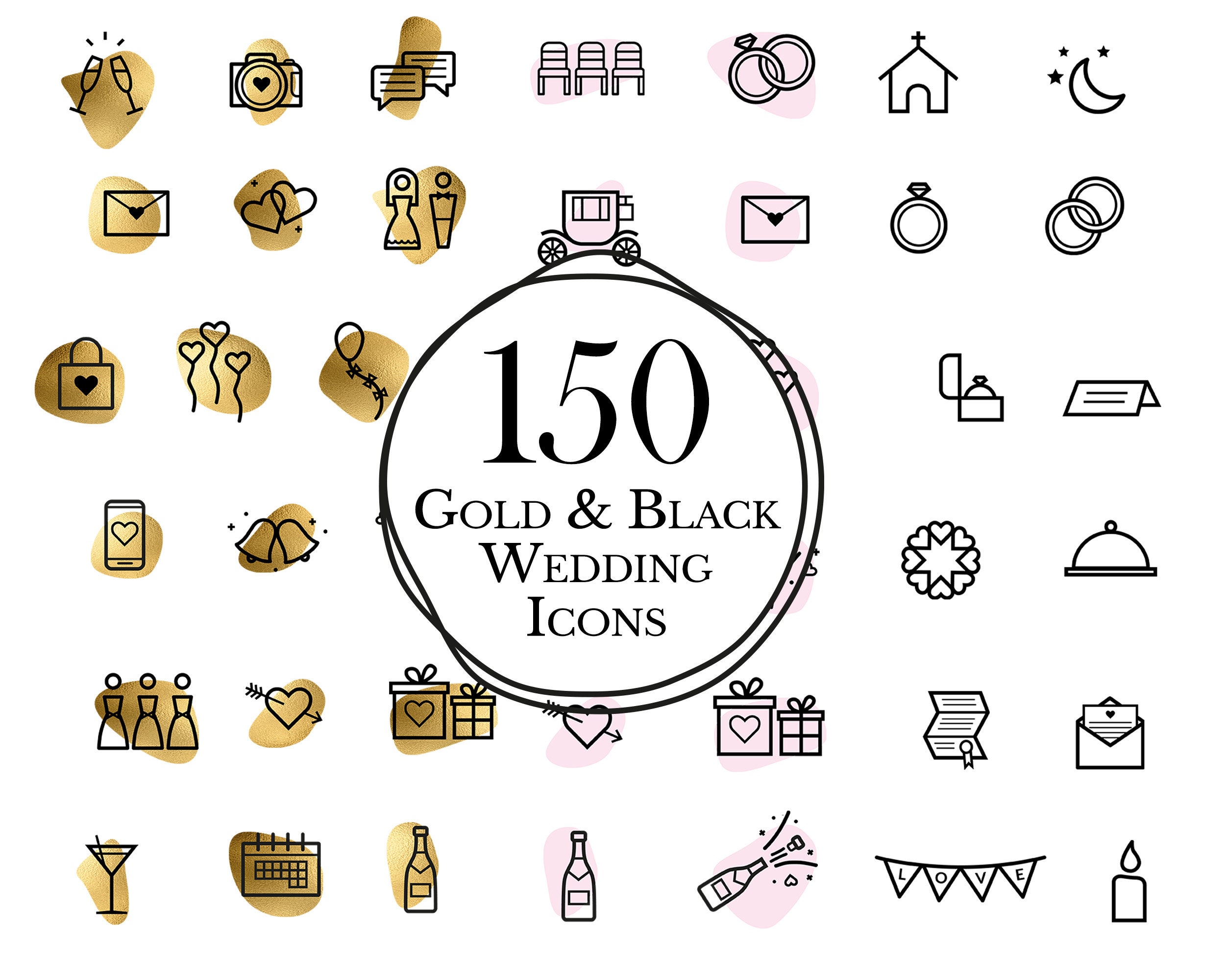 Golden Wedding Clipart