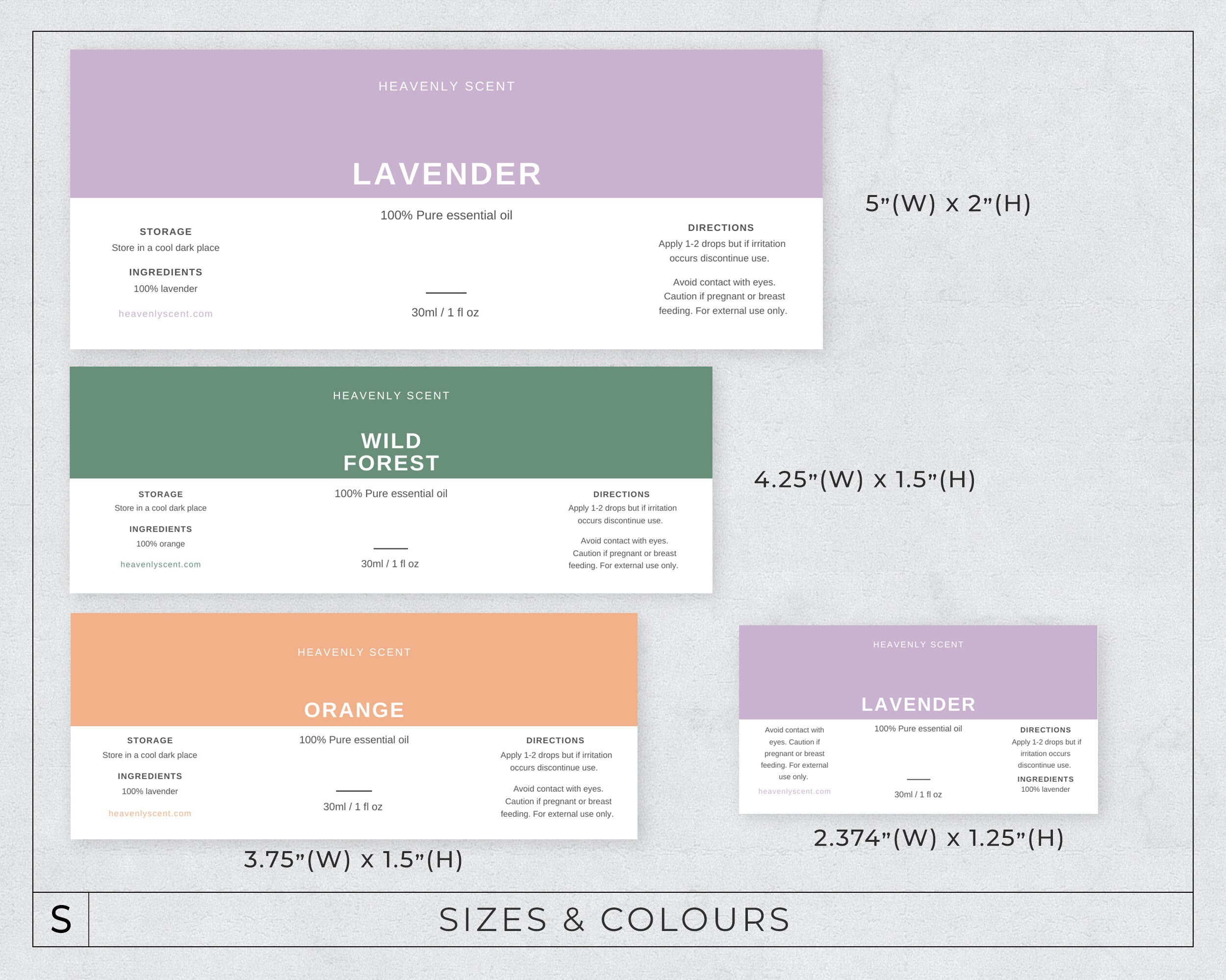 Modern Dropper Bottle Label Templates/ Editable Bottle Labels | Etsy