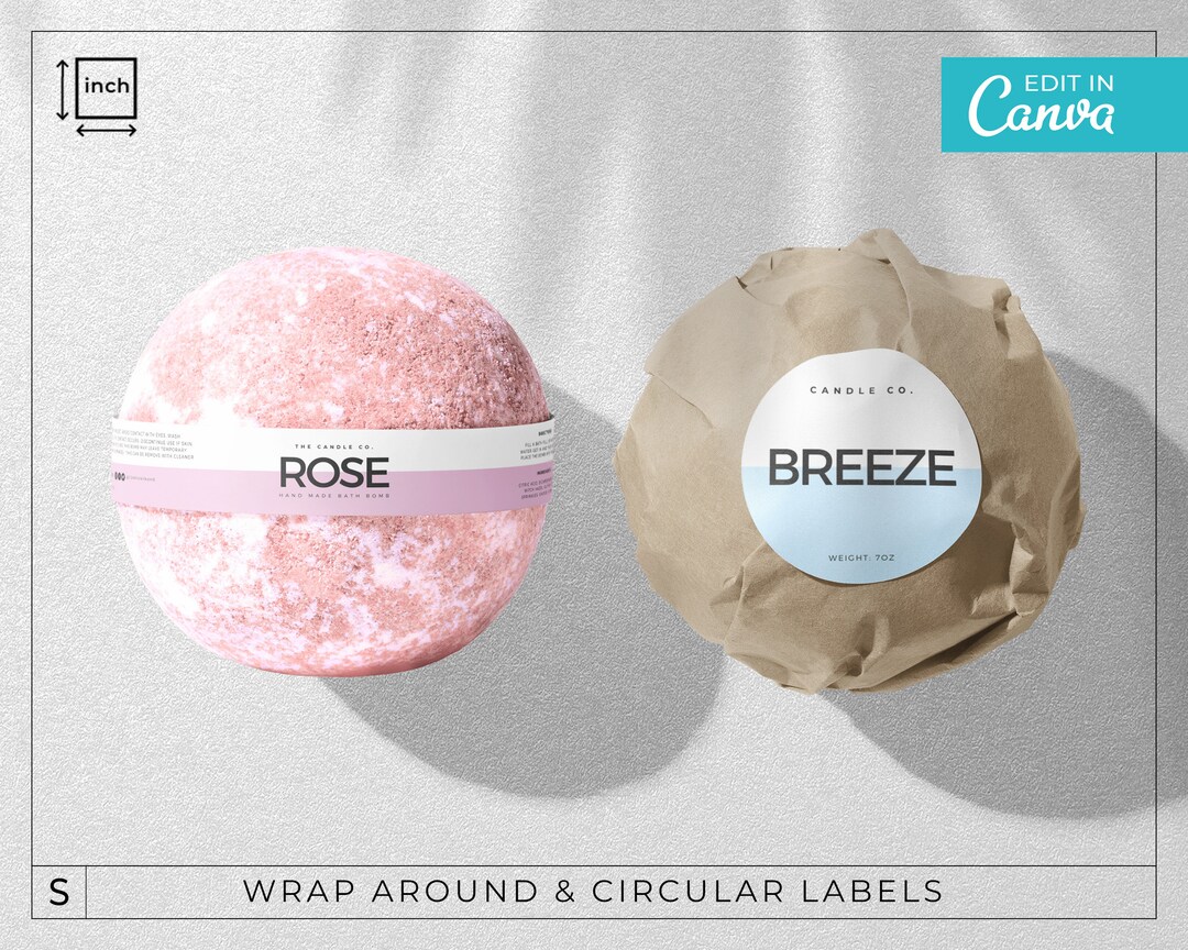 Bath Bomb Label Template / Editable Label Template / Bath Bomb Sticker ...