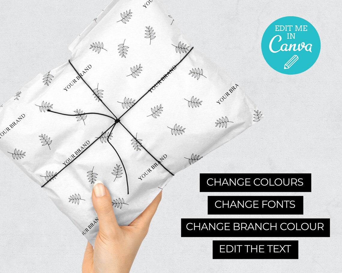 Editable Tissue Paper / Customisable Tissue Paper / Custom | Etsy