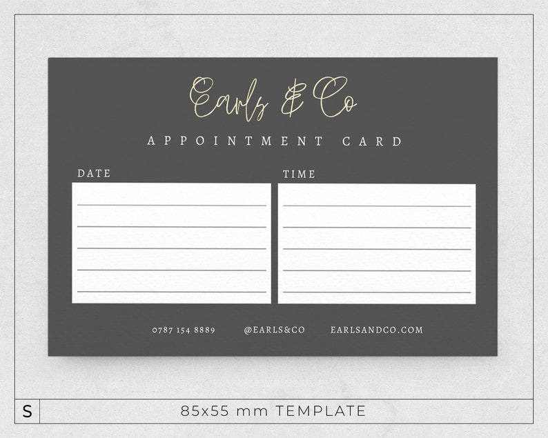 Appointment Card Template / Editable Appointment Card / - Etsy