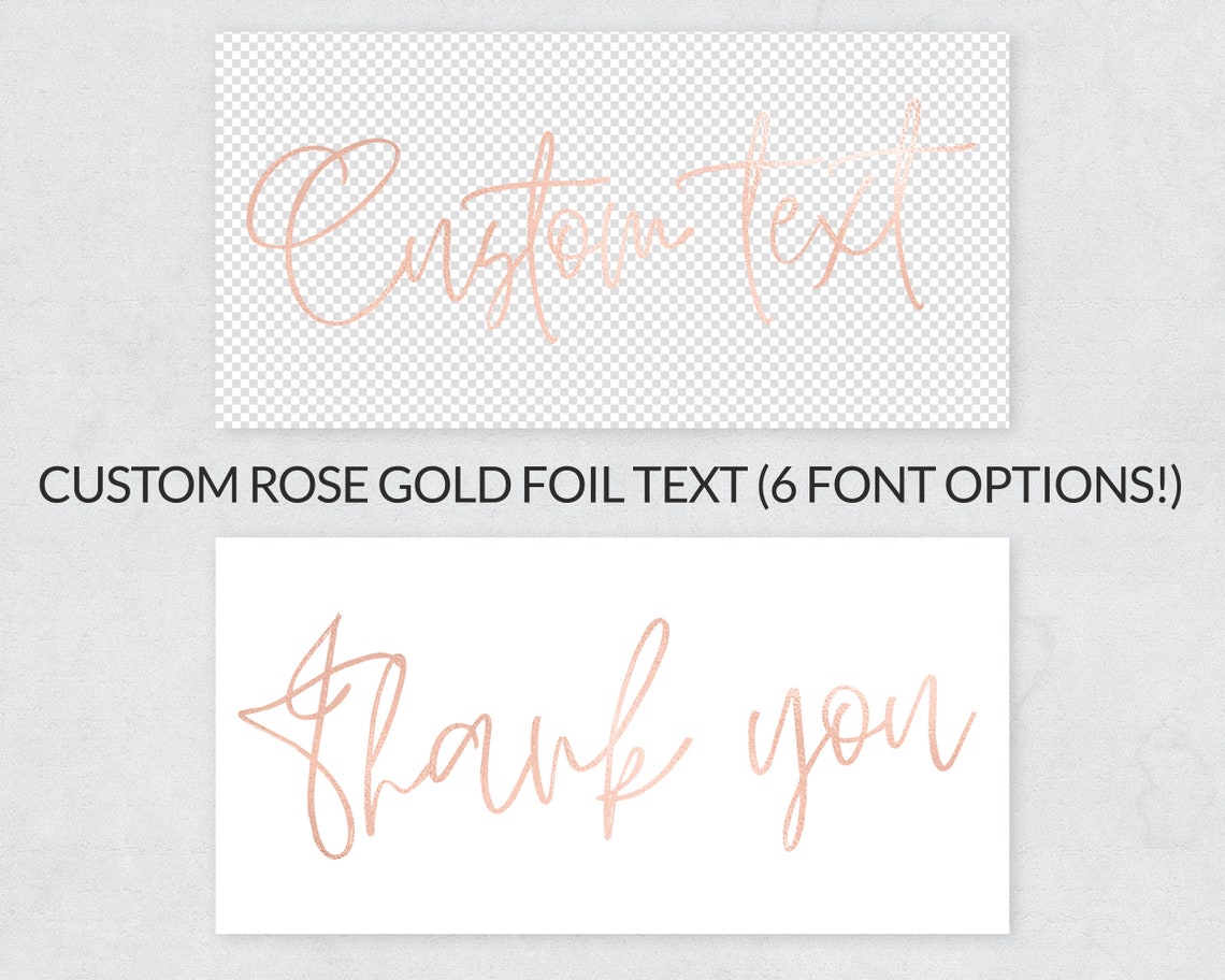 Custom Rose Gold Lettering / Custom Rose Gold Letters / Bespoke Gold ...