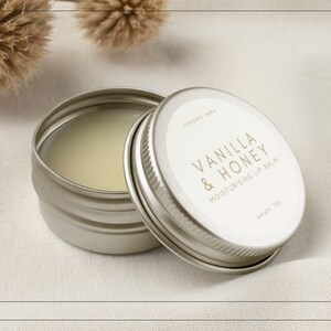 Lip Balm Tin Labels / Minimalist Wrap Around Cosmetic Label Template ...