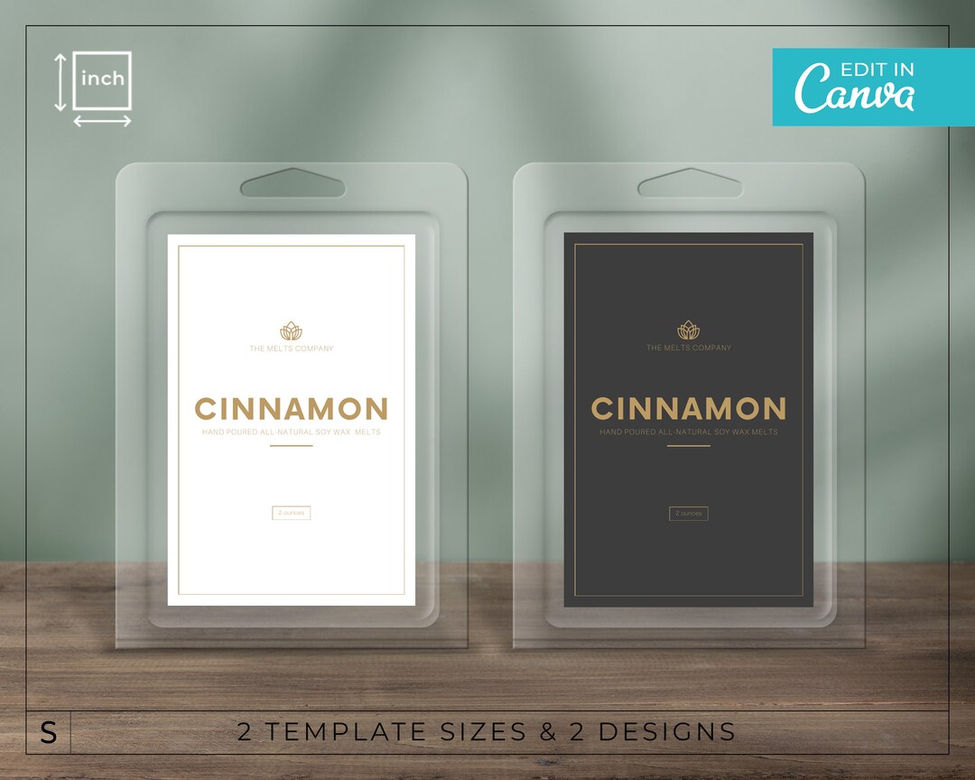 Gold Wax Melts Label Template / Editable Wax Melts Labels / Modern Wax ...