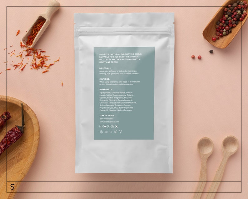 Modern Pouch Label Template / Editable Tea Pouch Labels / Body - Etsy