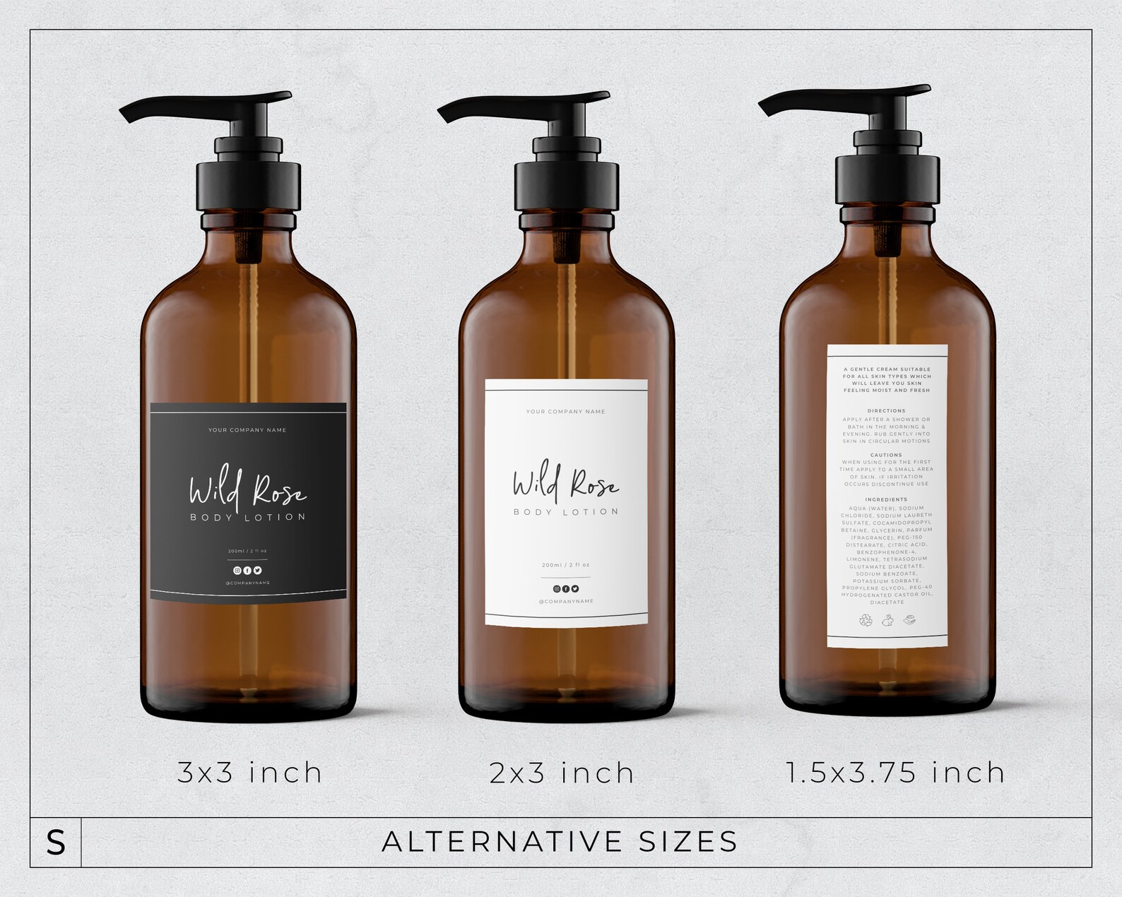 Soap Bottle Label Template / Hand Lotion Label Template / Hand | Etsy