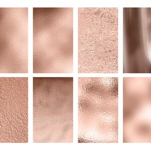 20 Rose Gold Metallic Digital Paper Textures // Rose Gold Foil Metal ...