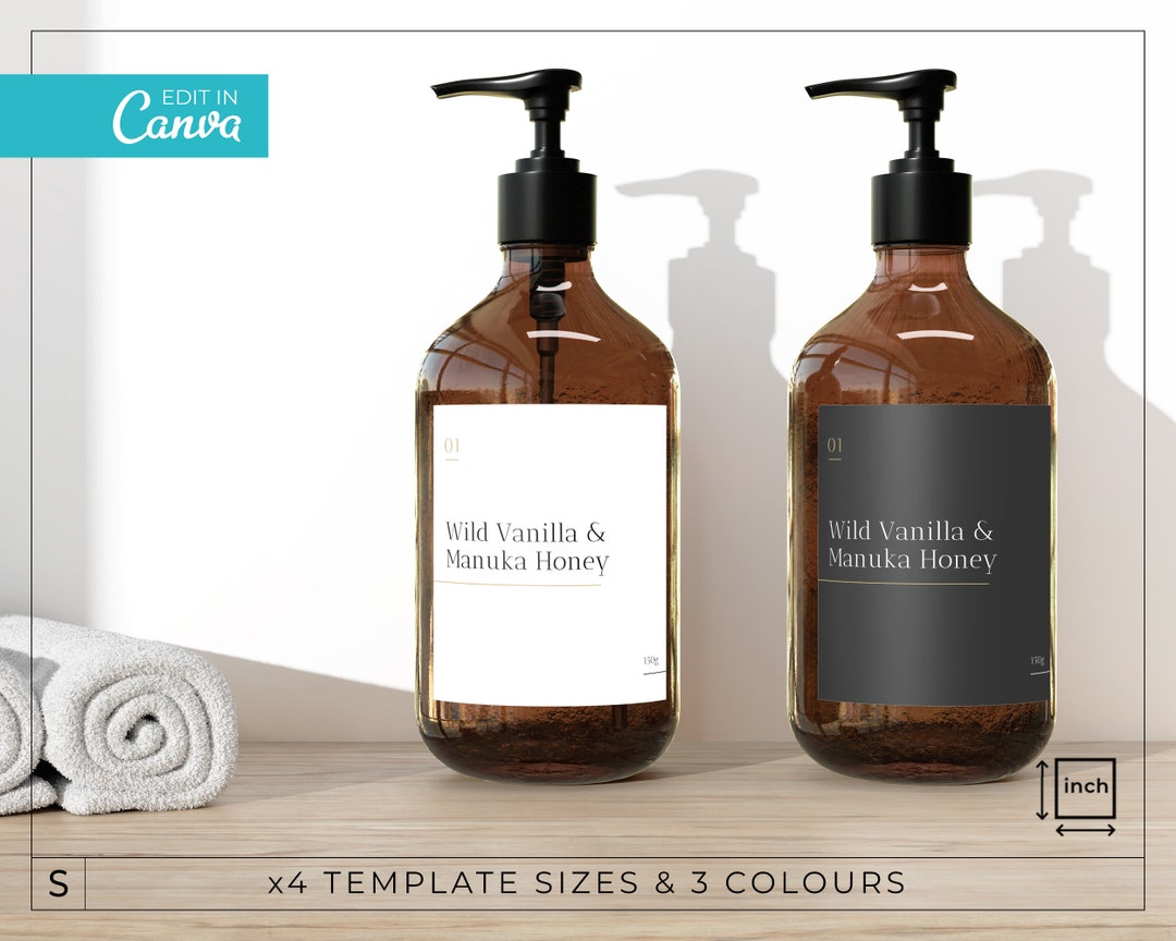 Gold Comestic Bottle Label Template / Miniamalist Hand Lotion Label ...