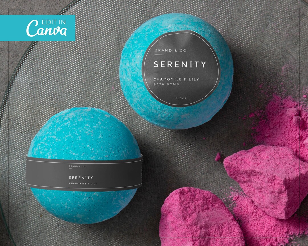 Minimalist Bath Bomb Label Template / Editable Label Template ...