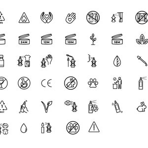 Room Spray Icons / Room Fragrance Care Icons / Perfume Warning Icons ...